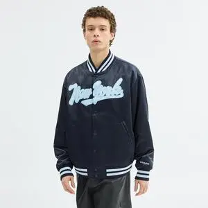 Coach New York Souvenir Varsity Jacket In Navy Blue - 50% Off
